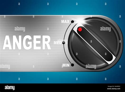 Maximum Level Of Anger Concept With Knob D Rendering Stock Photo Alamy