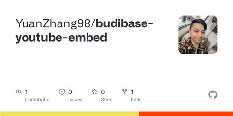 Github Yuanzhang98 Budibase Youtube Embed