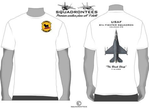 8th Fs F 16 Viper Squadron T Shirt Usaf Licensed Product