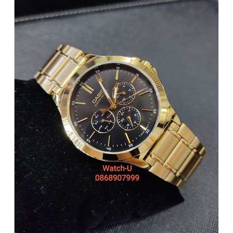 นาฬิกาคู่ Casio เรือนทอง ชาย Mtp V300g 1a หญิง Ltp V300g 1a ประกันศูนย์ Cmg 1 ปี Shopee Thailand