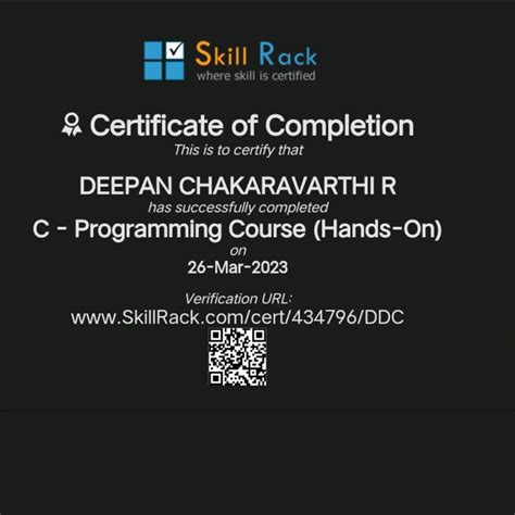 Deepan Chakaravarthi R On Linkedin Skillrack Cprogramminglanguage