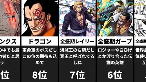 ワンピース最強キャラ強さランキング独断と偏見 Youtube
