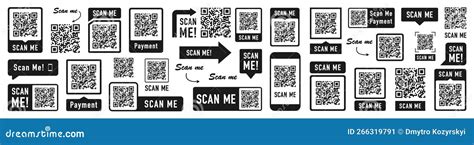 Qr Code Set Scan Me Scan Qr Code Icon Template Scan Me Qr Code For Smartphone Payment Qr