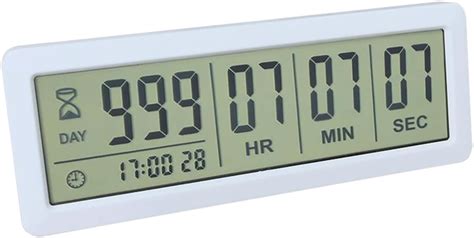 FCXJTU Digital Countdown Days Timer Clock White Upgraded Big 999 Days