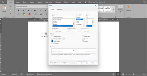 Superscript Of Subscript Toevoegen In Word
