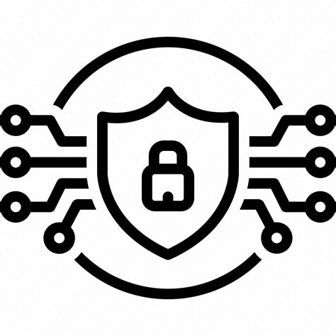 security authentication digital protection cyber security encryption data protection icon