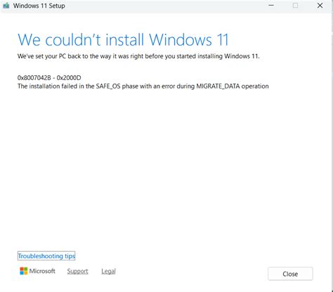 Windows 11 In Place Upgrade Fails With Error 0x8007042b 0x2000d