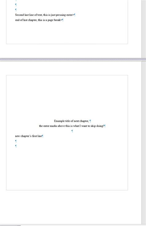 Can I Add A Vertical Indent To New Page After A Page Break English