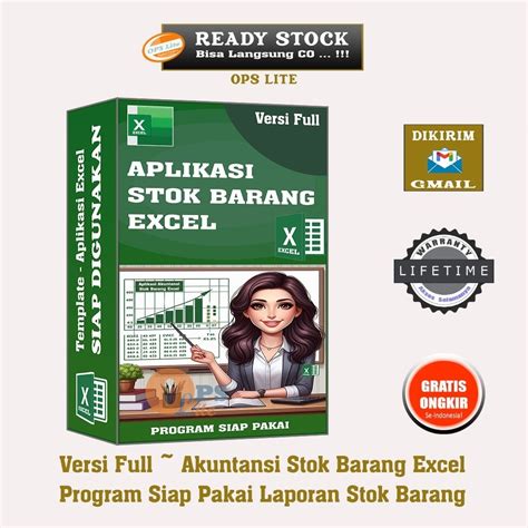 jual versi full ~ aplikasi stok barang excel program siap pakai