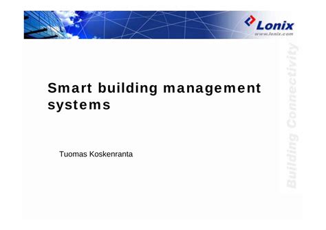 Pdf Smart Building Management Systems Dokumentips