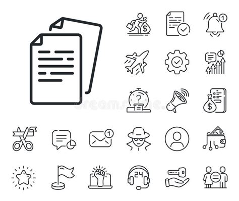 documents line icon doc file page sign salaryman gender equality and
