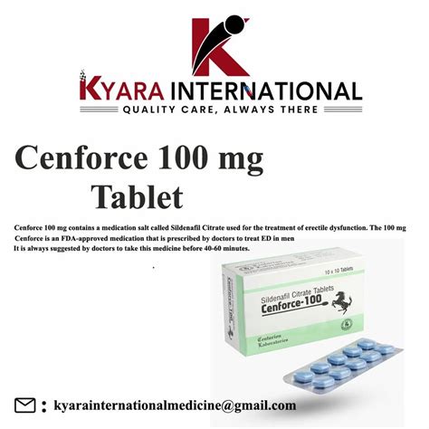 Cenforce 100 Mg Tablet Sildenafil Citrate At ₹ 851stripe Erectile