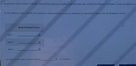 Solved Economists Build Models To Identify Relationships Chegg