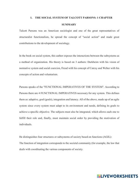 Talcott Parsons Social System