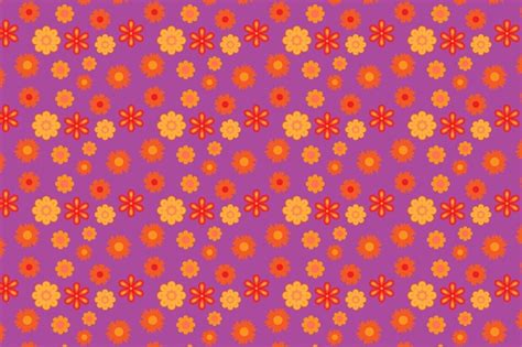 멋진 꽃 원활한 패턴 프리미엄 벡터