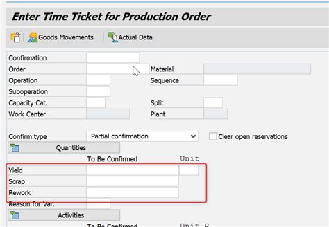 Partial Quantity Confirmation In Sap Me Sap Community
