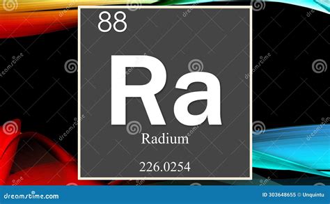 Radium Chemical Element Symbol On Wide Bubble Background Royalty Free Stock Image
