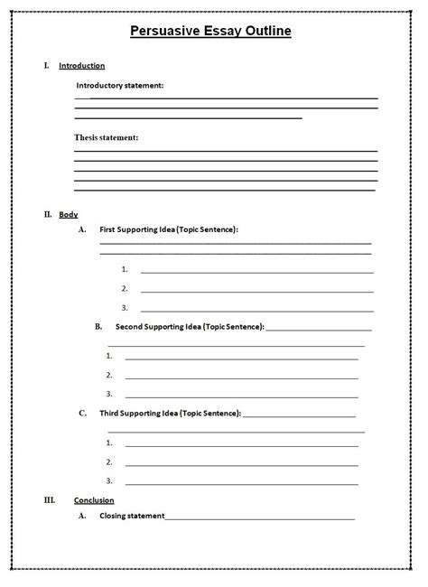Essay Outline Examples 8 Free Xlsx Docs And Pdf Formats Samples