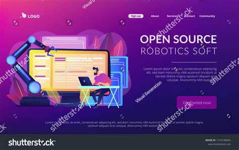 Open Automation Architecture Open Source Robotics Stock Vector Royalty