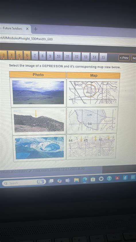 Select The Image Of A Depression And Its