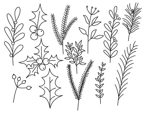 Premium Vector Christmas Line Elements Vector Christmas Tree Vector