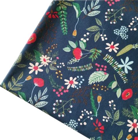 160x50 см Весенняя Цветочная саржевая хлопчатобумажная ткань платье детская одежда комплект