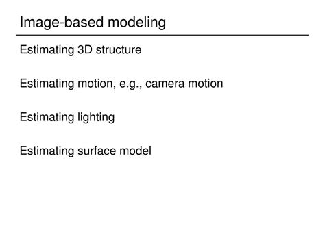 Ppt Csce 641 Computer Graphics Image Based Modeling Powerpoint