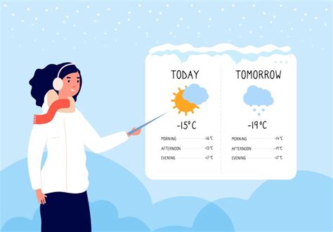 Male Weather Forecaster Showing Precipitation Vector Image