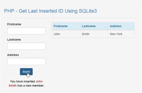 Php Get Last Inserted Id Using Sqlite3 Free Source Code And Tutorials