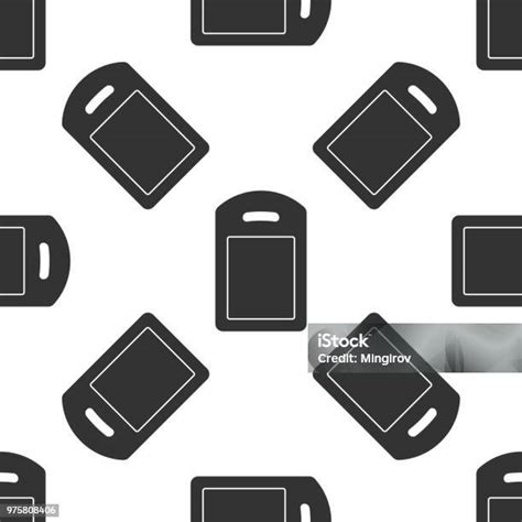 커팅 보드 아이콘 원활한 패턴 백색 배경입니다 도 마 보드 기호입니다 평면 디자인입니다 벡터 일러스트 레이 션 가정 생활에 대한