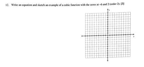 SOLVED Write An Equation And Sketch Example Of Cubic Function With The Zeros At And