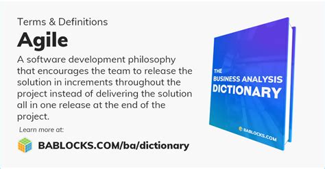 Agile • Business Analyst Definitions