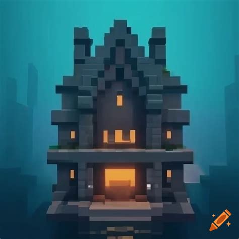 Minecraft Building On Craiyon