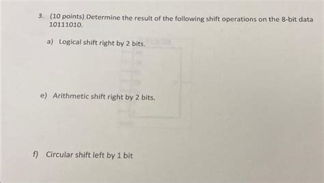 Solved 3 10 Points Determine The Result Of The Following
