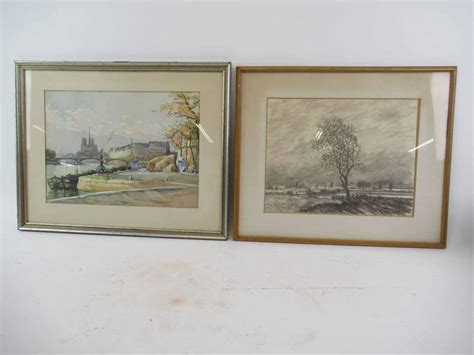 Oskar Kokoschka Print On Paper Of Tree Landscape