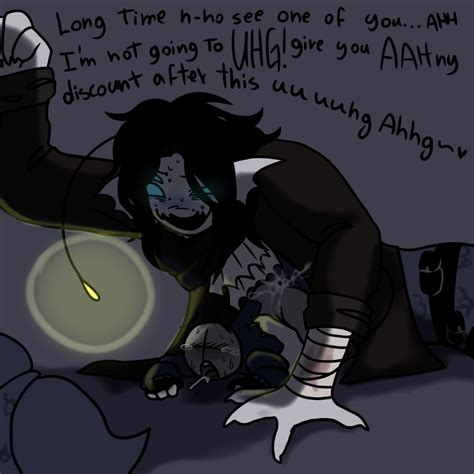 Rule 34 3 Arms 3 Eyes Anglerfish Anglerfish Humanoid Black Hair Blue