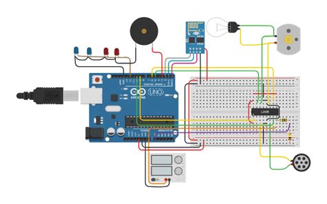 Circuit Design Car Bluetooth Tinkercad