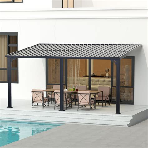 Aecojoy 20 X 12 Gazebo For Patio Large Wall Mounted