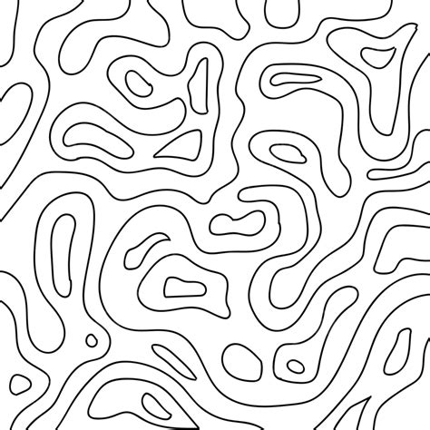 Topographic Pattern Illustration Abstract Contour Background Simple