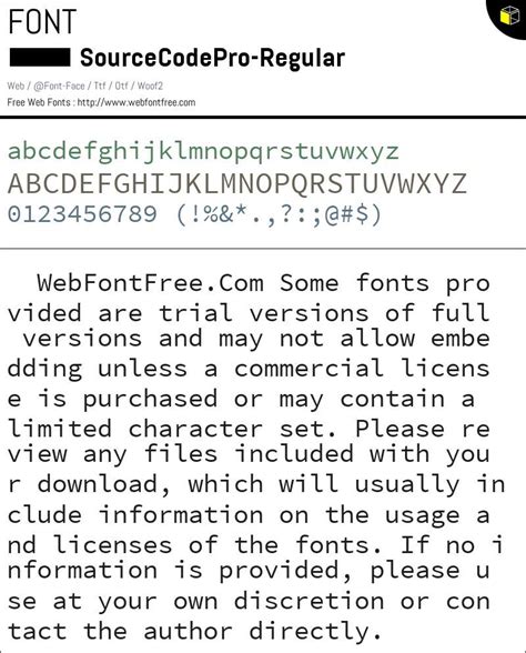 Source Code Pro 字体 下载 Webfontfreecom