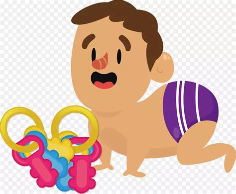 男孩爬行动作可爱卡通手绘婴儿素png图片素材下载 图片编号7276124 Png素材网