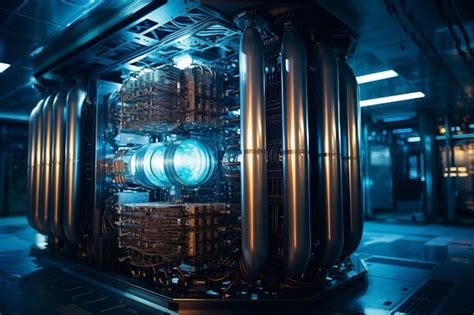 Premium Ai Image Quantum Computer In Scientific Research Laboratory Technology And Cooling