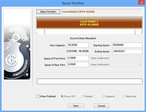 Resize Partition With Free Partition Manager Eassos DiskGenius