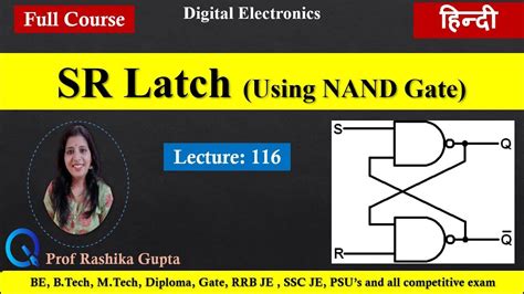 116 Sr Latch Using Nand Gate Nand Sr Latch Digital Electronics Youtube