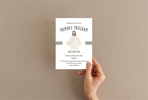 Primary Program Invitation Lds Primary Program Invitation Template Lds Primary Program