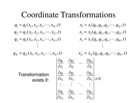 Ppt Generalized Coordinates Powerpoint Presentation Free Download
