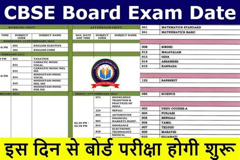 Cbse Board Exam Date 2023 इस दिन से शुरू होगी बोर्ड परीक्षा Cbse
