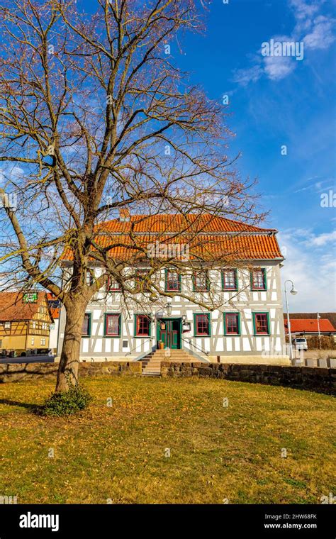 Spring Walk Through The Small Town Of Breitungen Thuringia Germany
