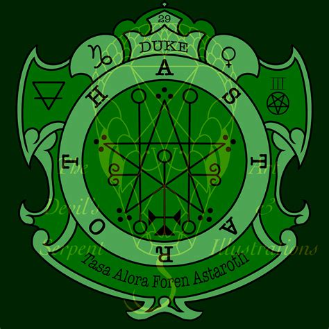 Duke Astaroth Goetic Sigil Information Design Etsy
