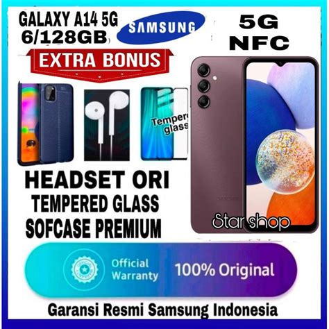 Jual SAMSUNG GALAXY A14 5G NFC 6 128 GB A14 4G NFC GARANSI RESMI SAMSUNG INDONESIA SEIN